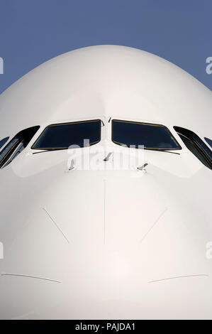 An Airbus Industrie Airbus A380-841 aircraft taxing at the Farnborough ...