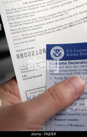 US immigration and customs forms, US Customs and Border Protection ...