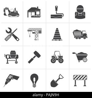 construction objects vector (crane - worker - building - skimmer Stock Vector Image & Art - Alamy