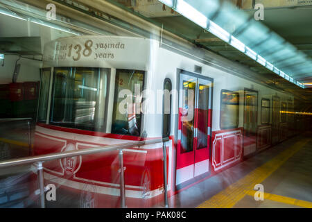 Underground funicular (aka the Tunel), Istanbul, Turkey Stock Photo - Alamy