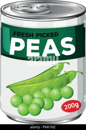 A Can of Fresh Picked Peas Stock Vector Image & Art - Alamy