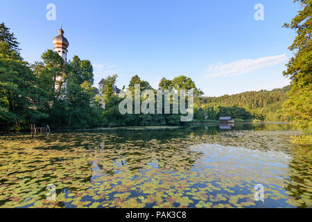 Anger: Höglwörth Abbey, lake in Germany, Bayern, Bavaria, Oberbayern ...