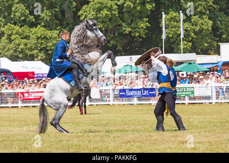 Atkinson Action Horses at the New Forest and Hampshire County Show in July 2022, England, UK ...