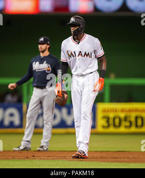 From left, Atlanta Braves left fielder Kevin Pillar, center fielder ...