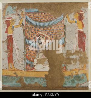 Detail from a painting in the Tomb of Golini at Orvieto depicting a ...