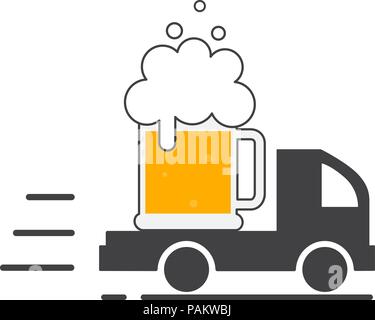 Beer Delivery. Symbol Template Logo. Isolated vector illustration Stock ...