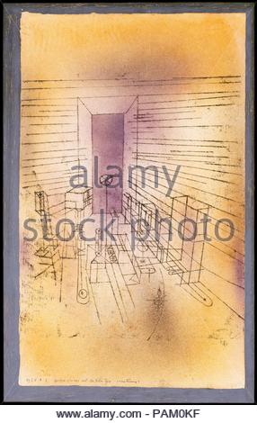 GHOST CHAMBER WITH THE TALL DOOR (NEW VERSION), by Paul Klee, 1925 ...