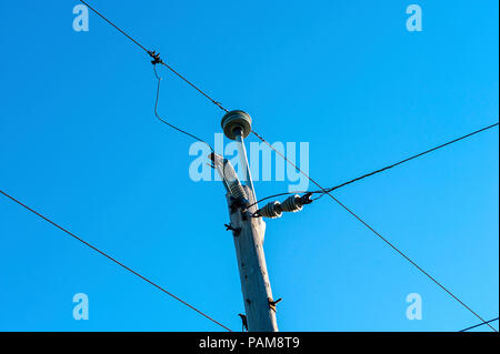 Electrical Hydro Wires Electricity Power along Highway 97 near Prince ...