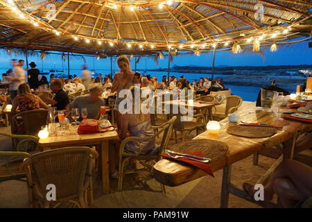 Just after sunset at Sunset Ashram bar Ibiza Stock Photo - Alamy