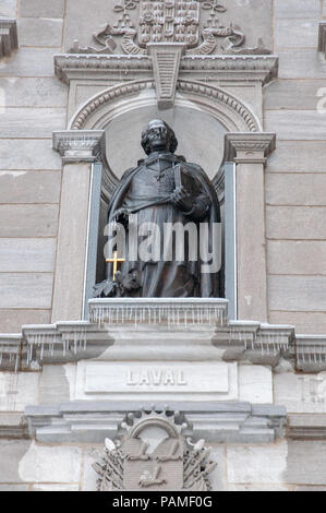 Saint Francois de Laval (1623 - 1708) statue on the Parliament Building ...