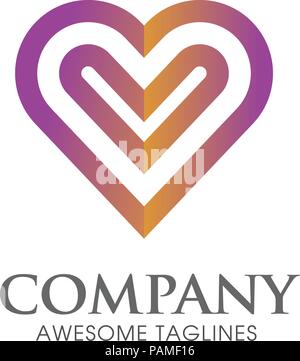 Love heart logo and symbol vector template Stock Vector Image & Art - Alamy