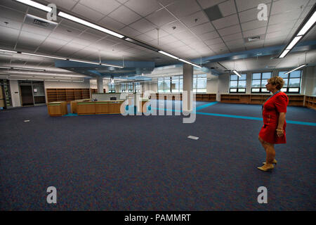 UNITED STATES: July 23, 2018: Goshen Post Elementary School, located at ...