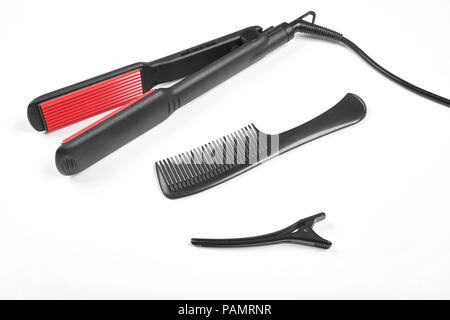 Professional hairdresser tools on a white background Stock Photo - Alamy
