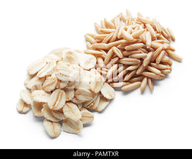 oats (avena) with its processed and unprocessed grains Stock Photo - Alamy
