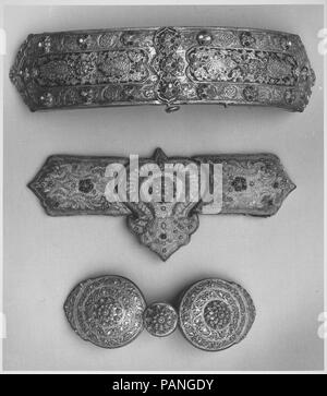 Girdle Clasp 19th century. Girdle Clasp. 19th century. Silver; gilded ...