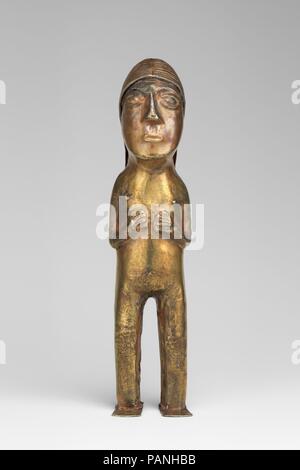 Female figurine. Culture: Inca. Dimensions: H. 2 3/8 x W. 5/8 x D. 7/8 ...