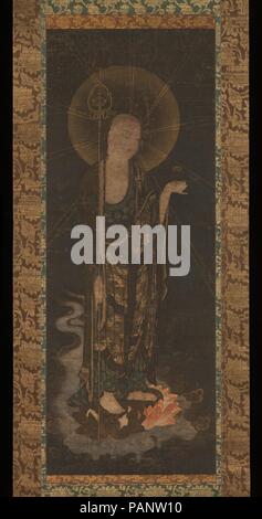 Japan: 'Jizo Bodhisattva'. Hanging scroll painting, c. 1300-1350 ...