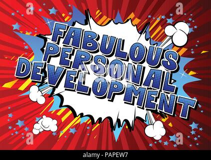 Fabulous Work - Comic book style phrase on abstract background Stock ...