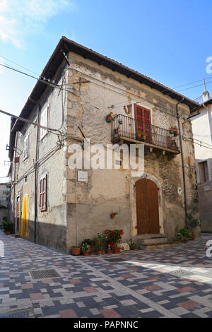CORFINIO, ITALY - SEPTEMBER 06,2015: View of the ancient town ...