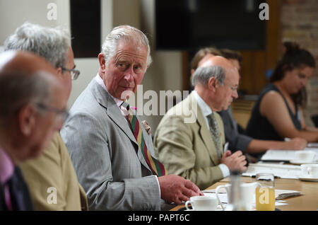 The Prince of Wales during a visit to Staffordshire Fire and Rescue ...