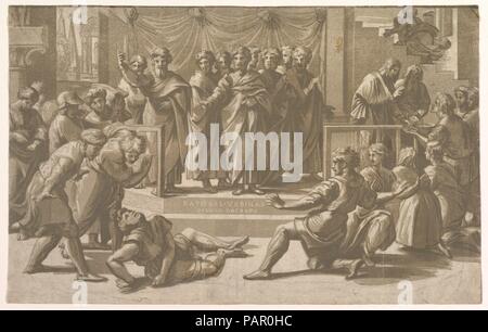 Death Of Ananias, 1515-16, Raphael (1483-1520/Italian), OIL ON CANVAS ...