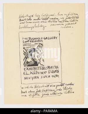 Illustrated letter to Curt Valentin, Ernst Ludwig Kirchner, 1937 Stock ...