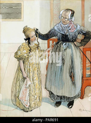 Carl Larsson - Flickskolan i Farmors tid 1899-1900 Stock Photo - Alamy