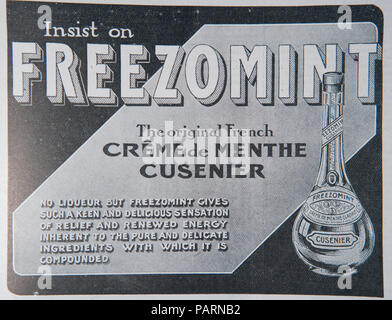 Creme de Menthe advertisement, 1914 Stock Photo - Alamy