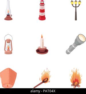 Light source icons set, cartoon style Stock Vector Image & Art - Alamy