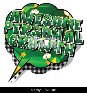 Awesome Personal Development - Comic book style word on abstract ...