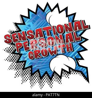Sensational Personal Development - Comic book style word on abstract ...