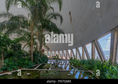 HAIFA, ISRAEL - JULY 20, 2018: Interior view of the historic Talpiot ...