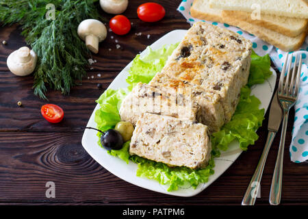 Thanksgiving Turkey dinner. Cupcake casserole with turkey meat and ...