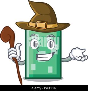 Witch square mascot cartoon style vector illustration Stock Vector ...