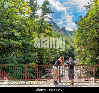 Thale, Saxony-Anhalt, Germany, July 12, 2018: Cable car with chairlift ...