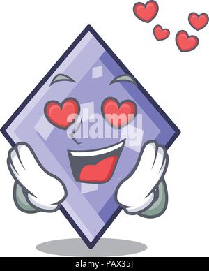 Rhombus in a funny cartoon style. Simple and cute. Educational content ...
