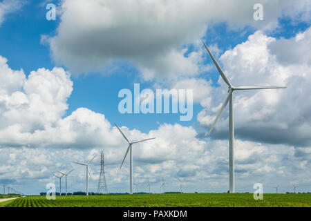 Windmills in rural Indiana Stock Photo - Alamy