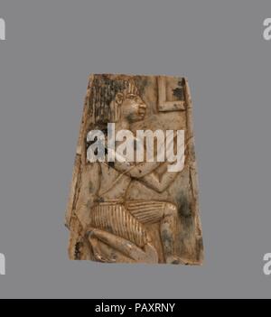 Kneeling male figure: Nimrud Ivory from Room SW37 Fort Shalmaneser ...
