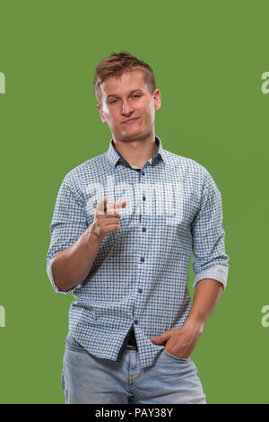 The overbearing businessman point you and want you, half length closeup ...