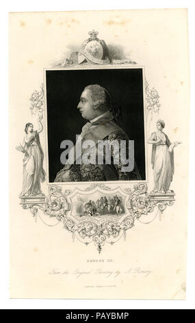 Portrait of King George the Third, King George III of England, born ...