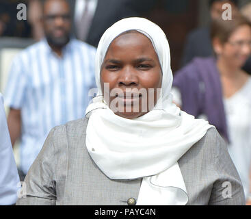Hadiza Bawa-Garba outside the High Court in London, where she is ...