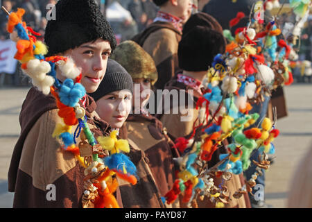 Survakari with traditional costumes performs ritual lightly pats the ...