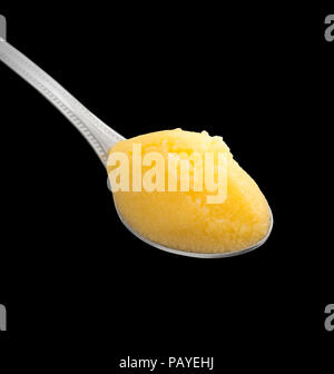 Full Spoon of Pure Indian Ghee Isolated on White Background Stock Photo ...
