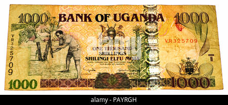 Uganda 1000 Shilling bank note Stock Photo - Alamy