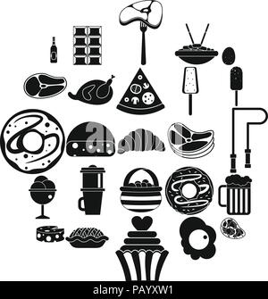 Very harmful food icons set, simple style Stock Vector Image & Art - Alamy