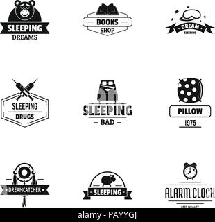 Overnight logo set, simple style Stock Vector Image & Art - Alamy