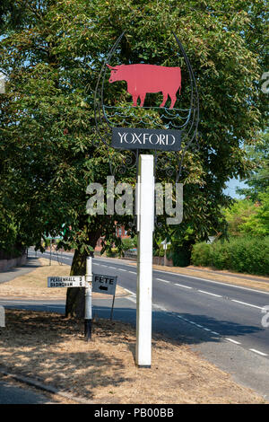 Yoxford Village Sign Suffolk Stock Photo - Alamy