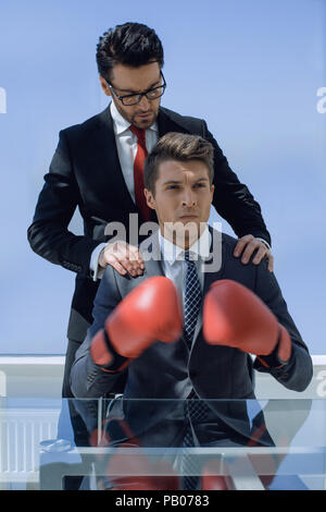 two businessmen are preparing for battle Stock Photo - Alamy