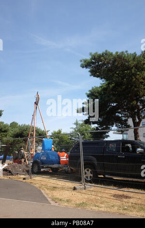 July 2018 - Crew boring a test hole taking soil and rock samples prior ...