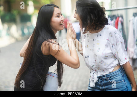 Two women high fiving each other at Fringe World Festival Russell ...